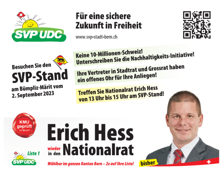 SVP Stadt Bern - Bümplizmärit (SVP-Stand)